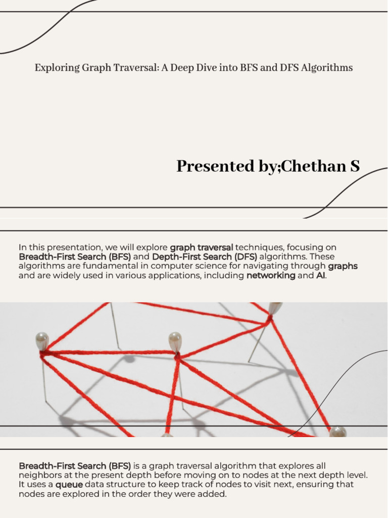 Slidesgo Exploring Graph Traversal A Deep Dive Into Bfs and Dfs Algorithms 20241209063012mp72 | PDF