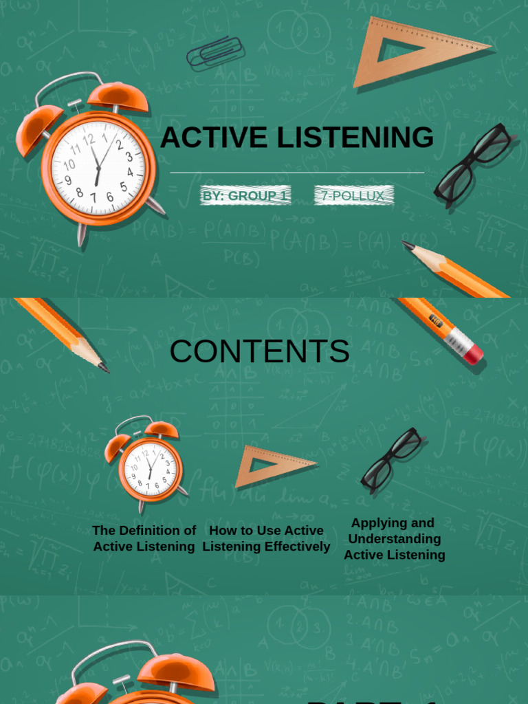 English Group 1 7 Pollux Active Listening | PDF | Human Communication ...