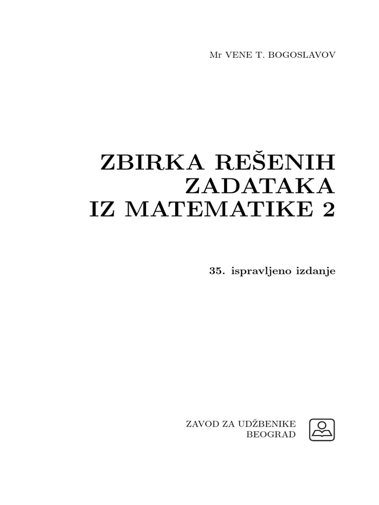 VENE Zbirka Matetmatika 2 | PDF