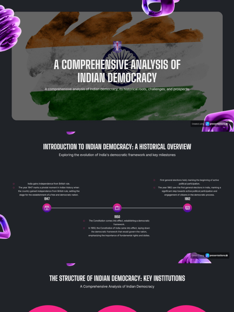 Comprehensive Analysis of Indian Democracy | PDF