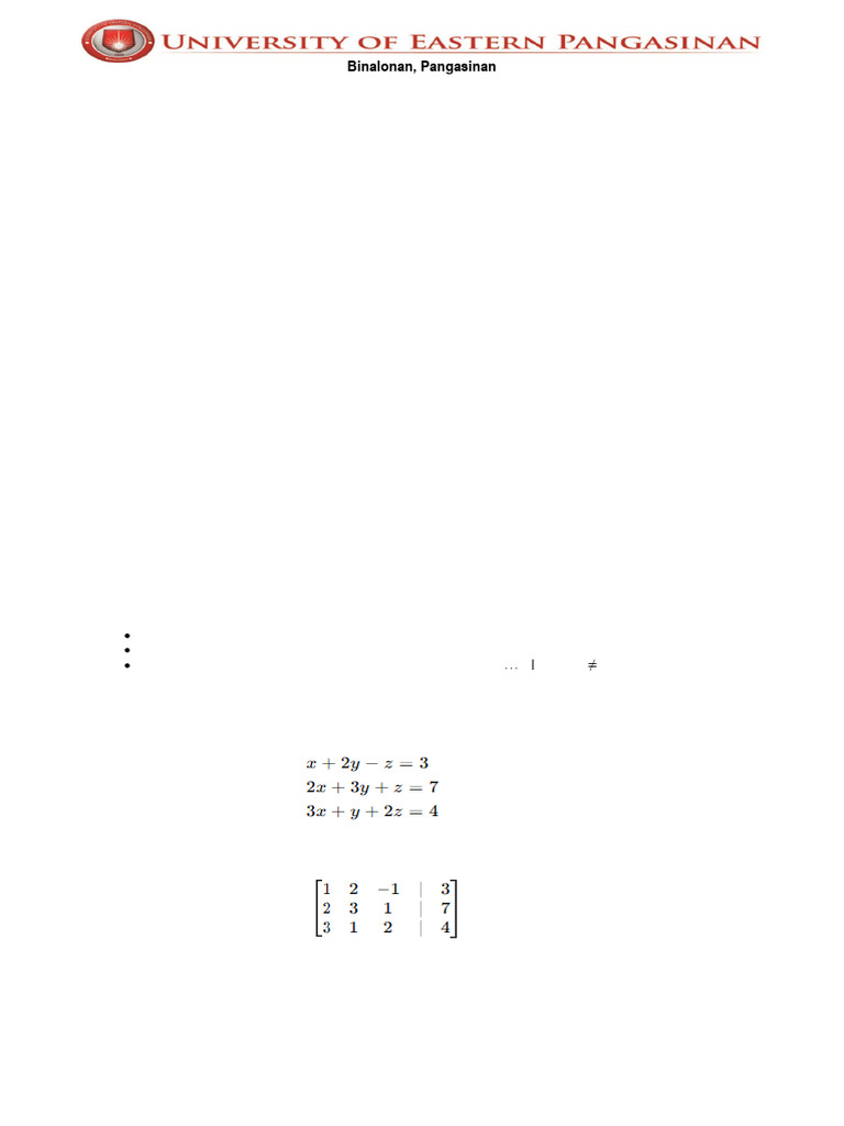 Linear Algebra Module 10 | PDF | Matrix (Mathematics) | Mathematics