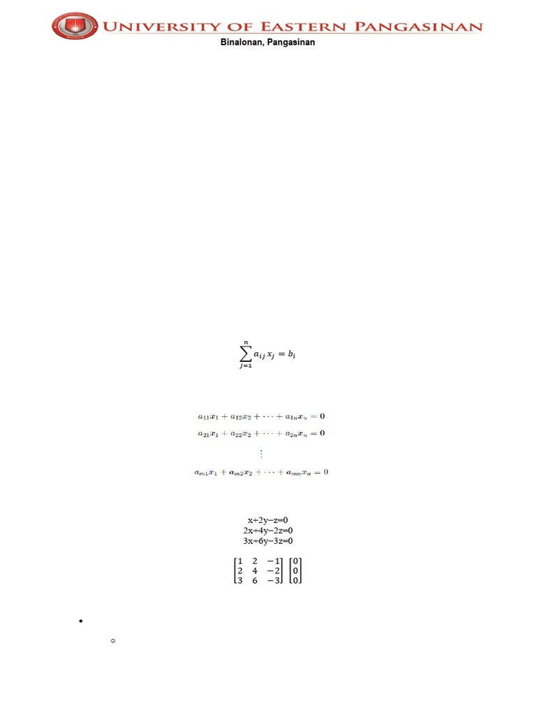 Linear-Algebra-Module-9 | PDF | System Of Linear Equations | Equations
