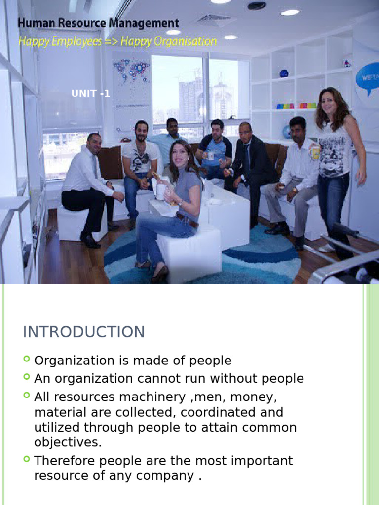 Human Resourse Management Unit 1 | PDF | Human Resource Management | Outsourcing