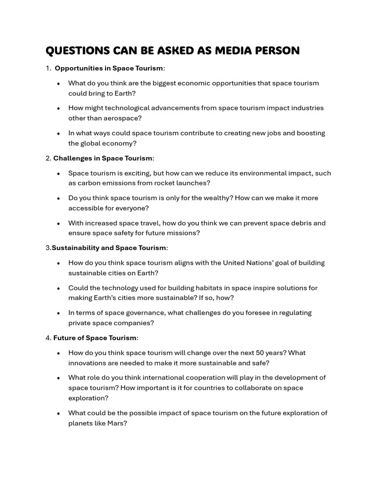 Questions Can Be Asked As Media Person | PDF