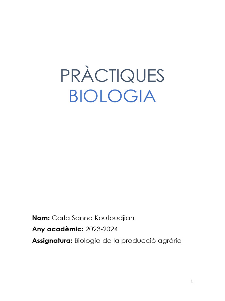 Biologia Practiques | PDF