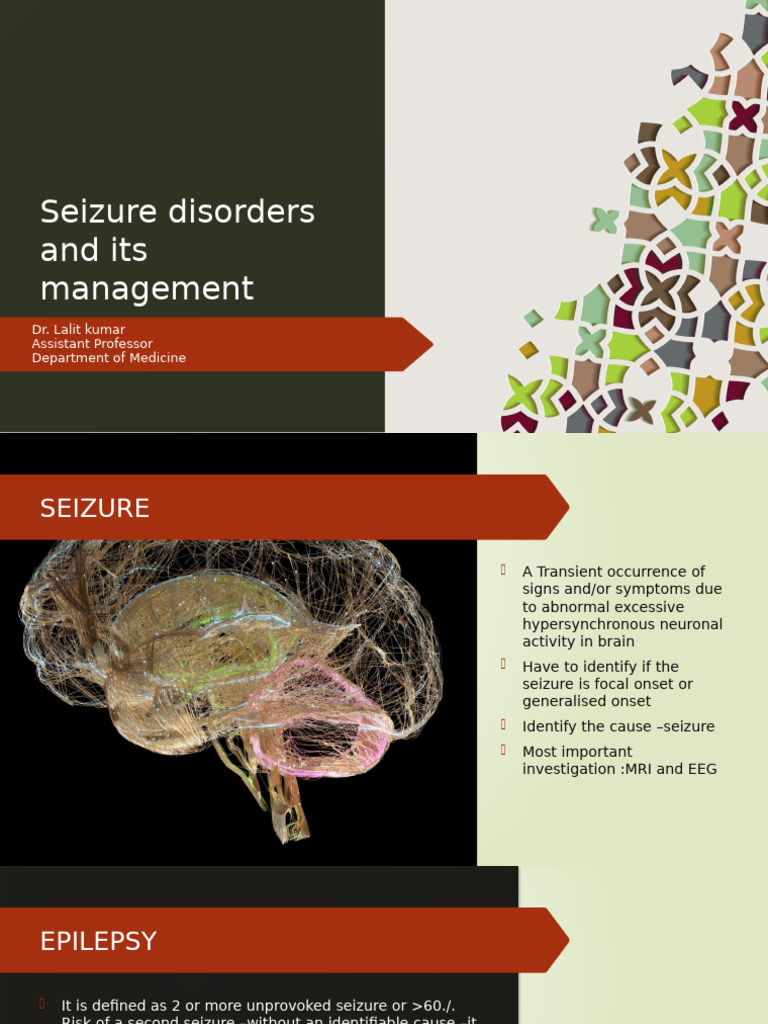 Seizure Disorder | PDF | Epilepsy | Disorders Causing Seizures