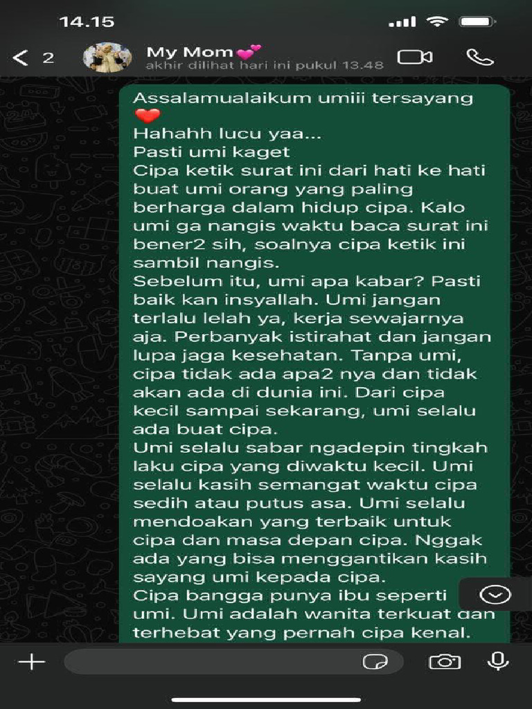 Surat Cinta Untuk Umi | PDF