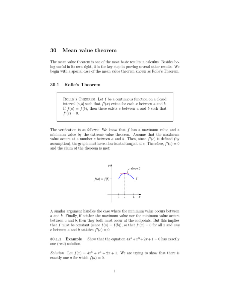 Ben MVT | PDF | Mathematics | Mathematical Analysis