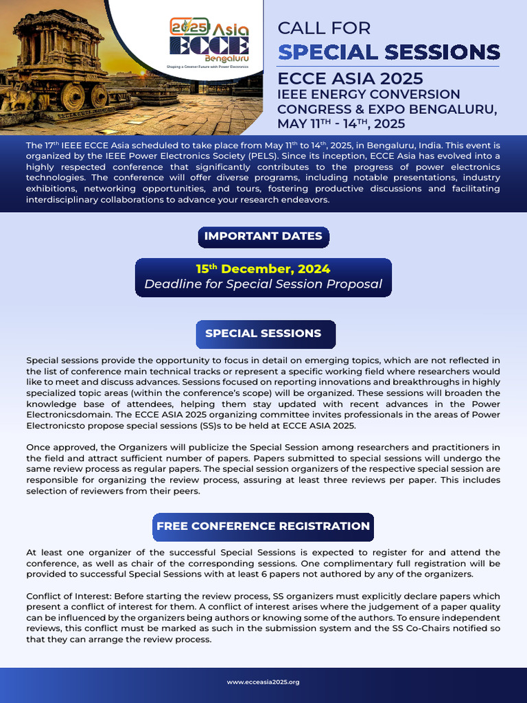 Call For Special Session ECCE ASIA 2025 | PDF