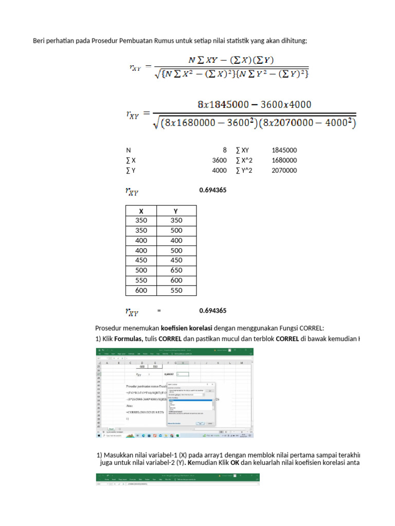 Excel - Menghitung Berbagai Nilai Statistik | PDF