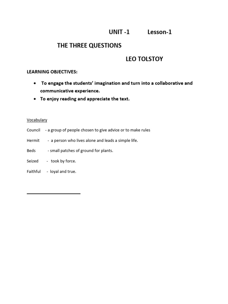 three questions | PDF