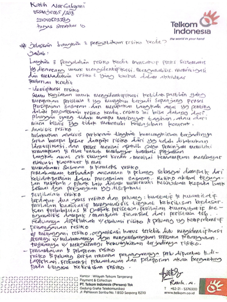 Tugas Struktur Bank Risk | PDF