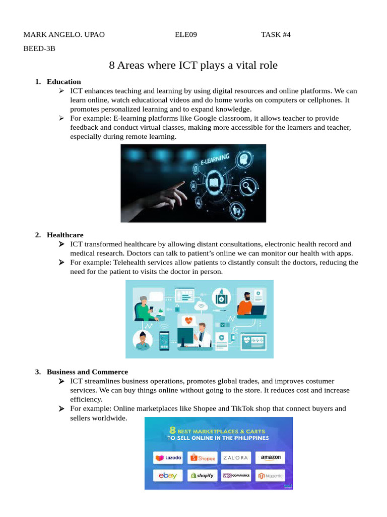 8 Key Roles of ICT in Modern Society | PDF | Educational Technology ...