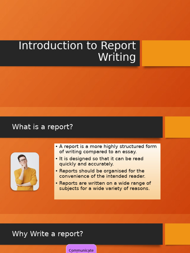 Introduction To Report Writing | PDF