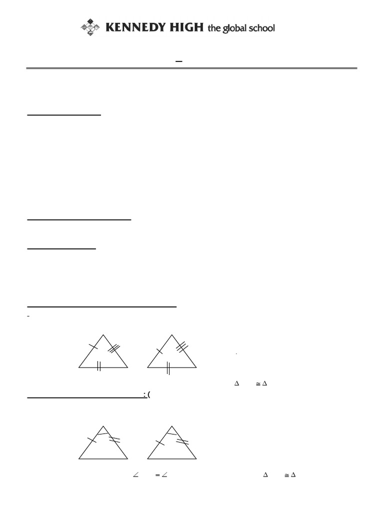 Ch7 Triangles | PDF | Triangle | Geometry