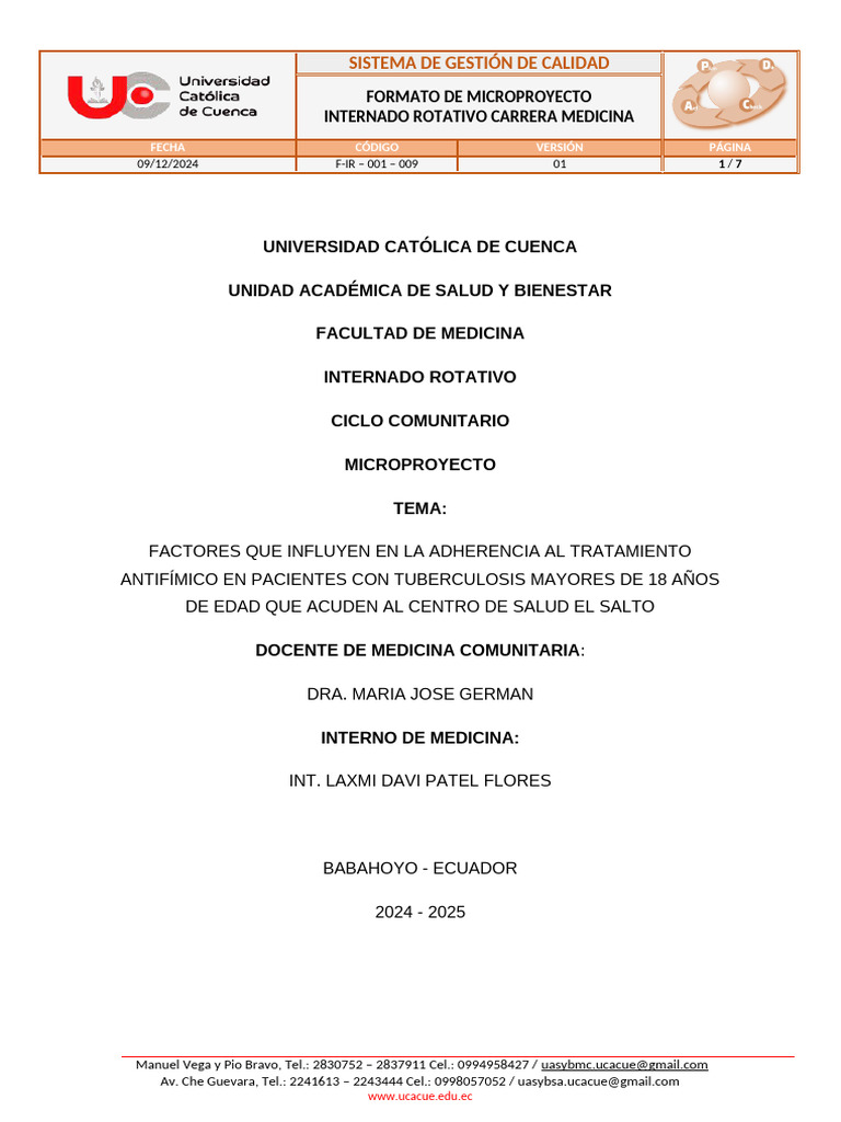 Borrador Del Formato Del Microproyecto | PDF