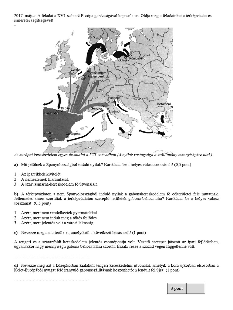 Kora újkor feladatok - emelt | PDF