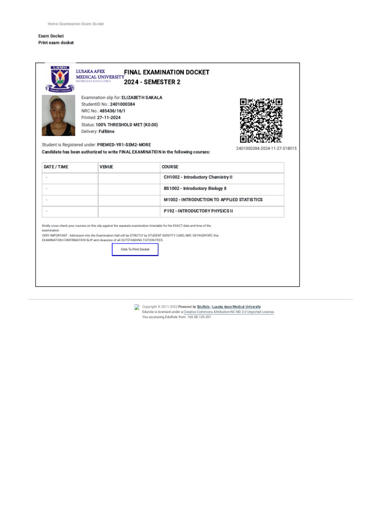 EduRole Student Information System | PDF