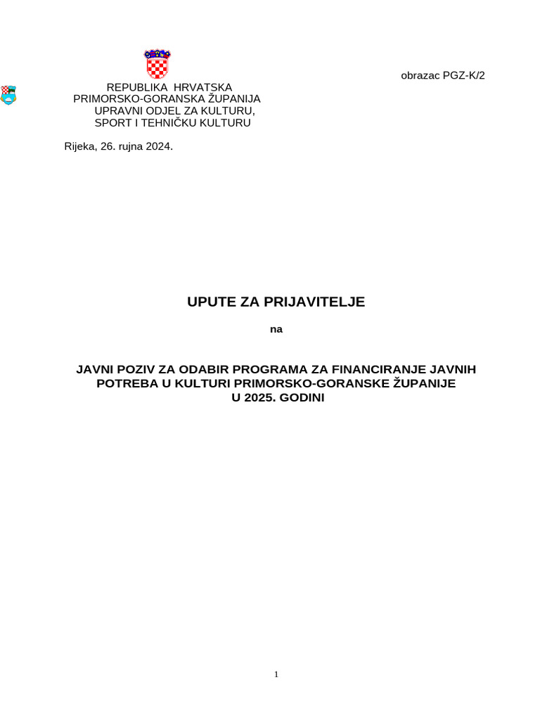 3 Upute Za Prijavitelje | PDF