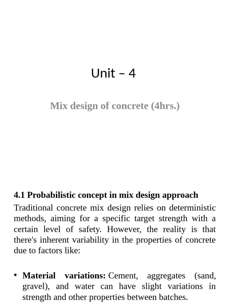 Unit - 4 | PDF | Concrete | Reliability Engineering