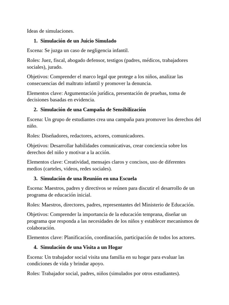 Ideas de Simulaciones | PDF