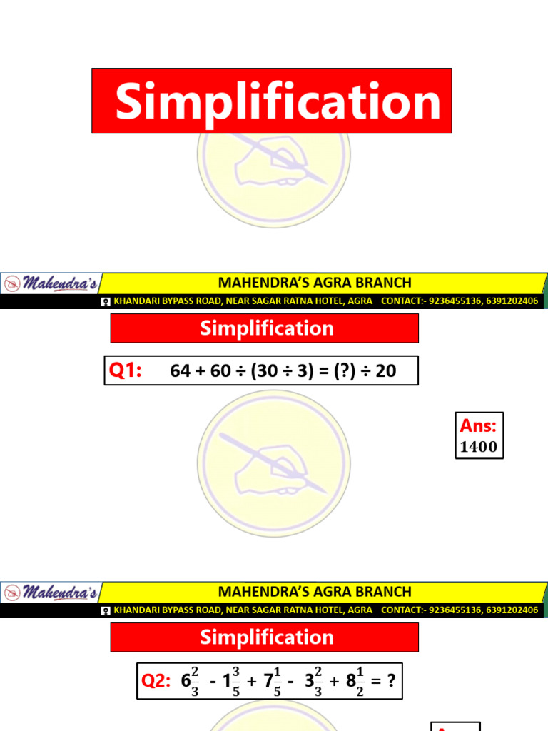 Simplification (Bank) | PDF