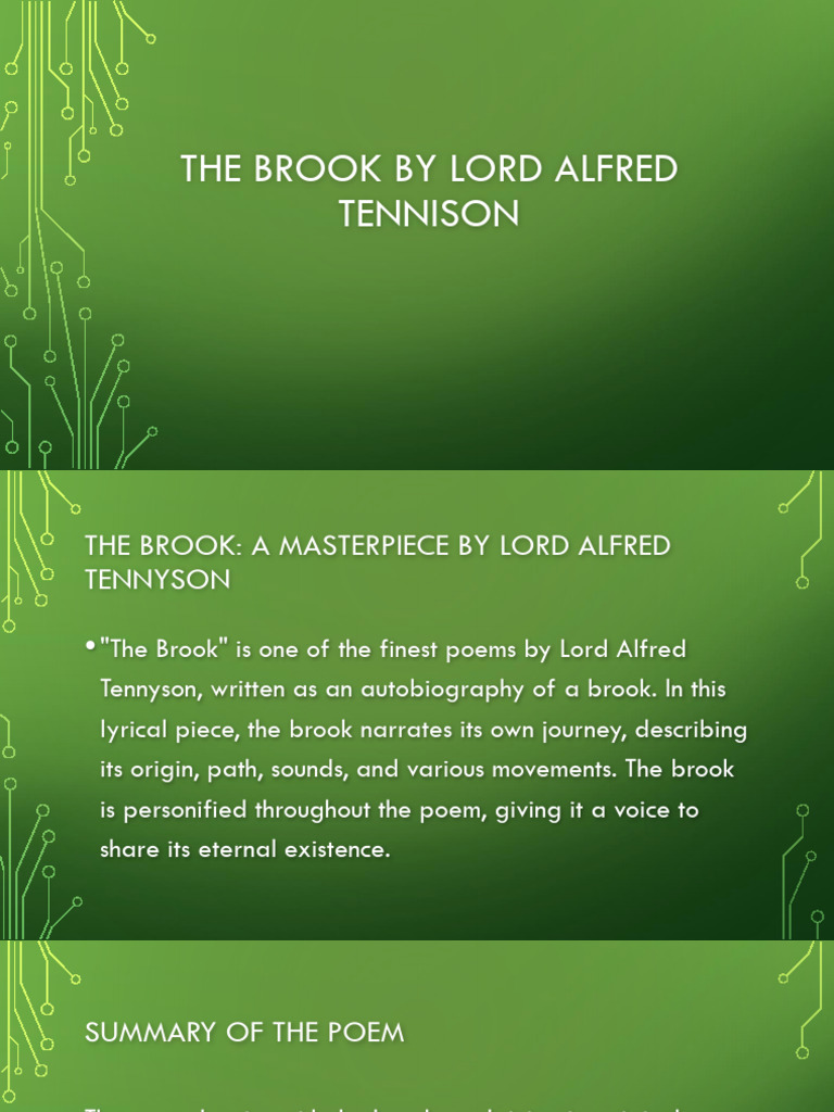The Brook Line by Line Explanation | PDF