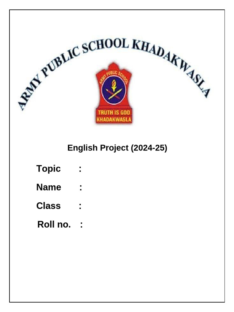 English project title pages | PDF