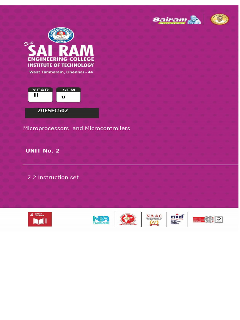 2.2 Instruction set | PDF | Computer Programming | Computer Science