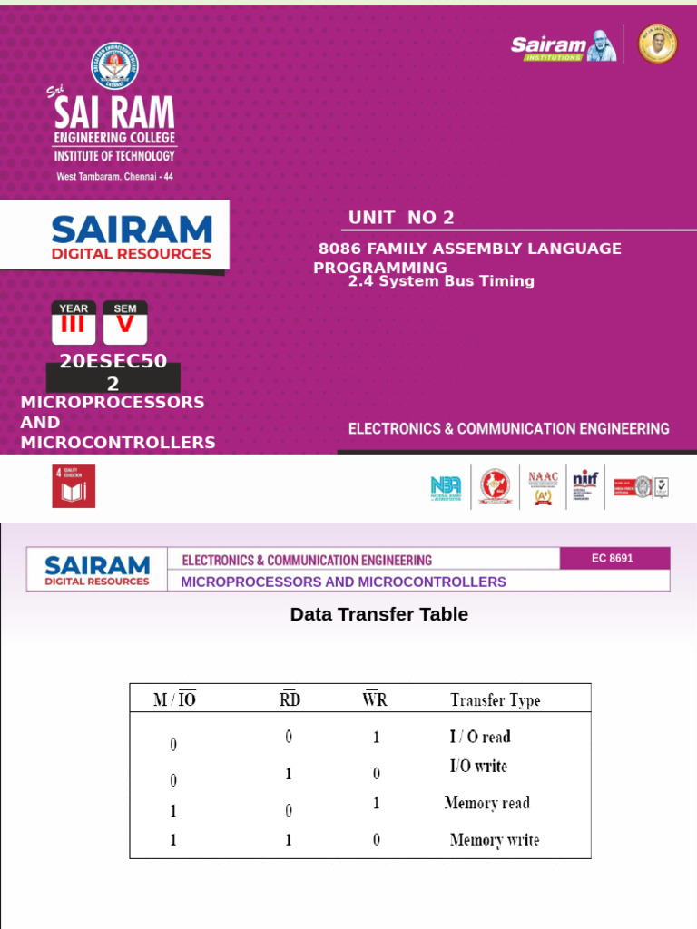 2.4 System Bus Timing | PDF | Microcontroller | Input/Output