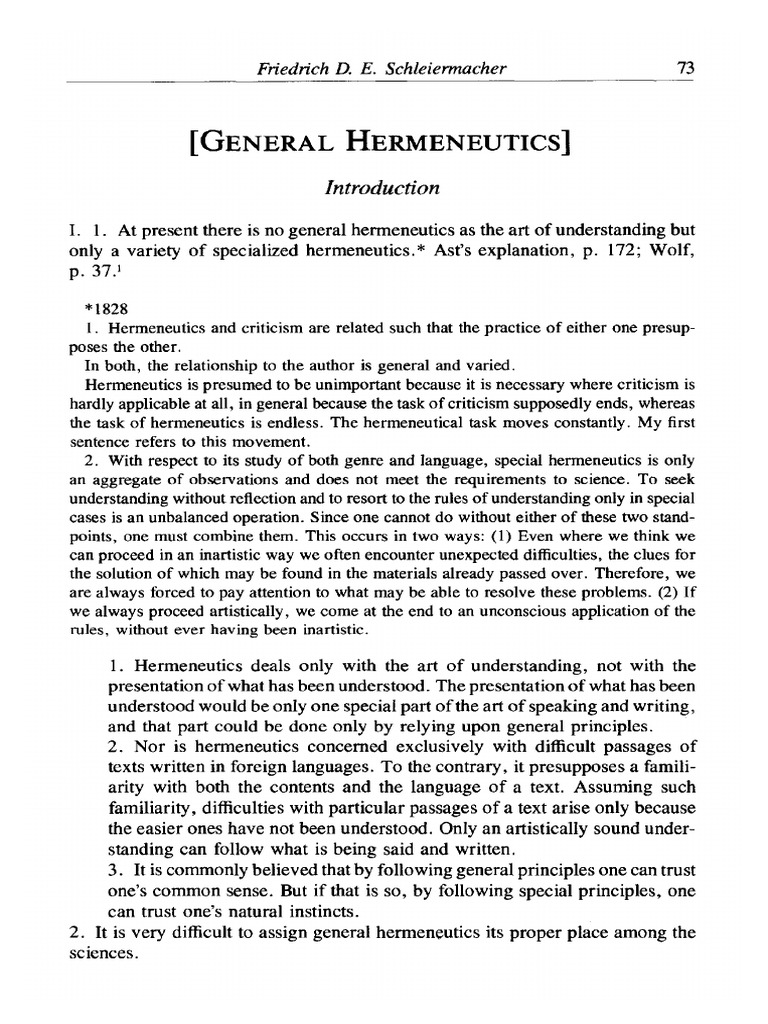 general hermeneutics (the hermeneutic reader) | PDF | Hermeneutics ...