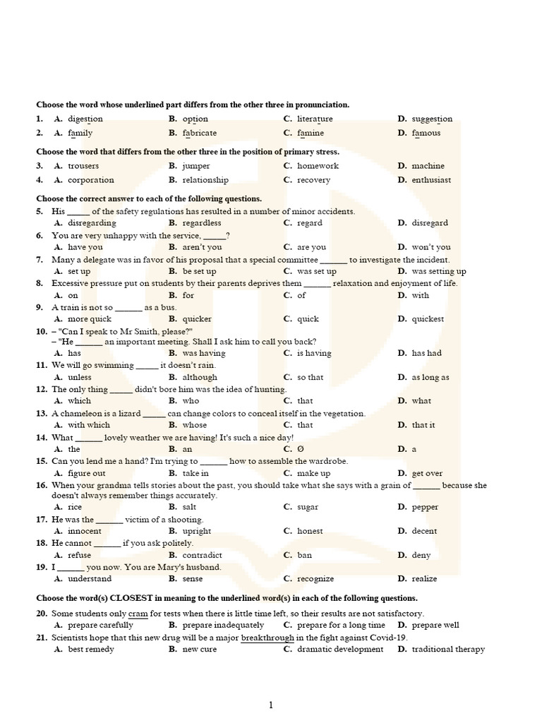 PRACTICE TEST 5 | PDF | Sleep | Adolescence