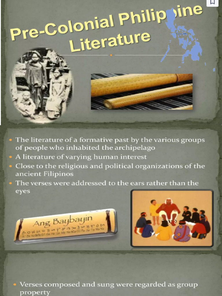 Pre Colonial PPT Philippine Literature | PDF