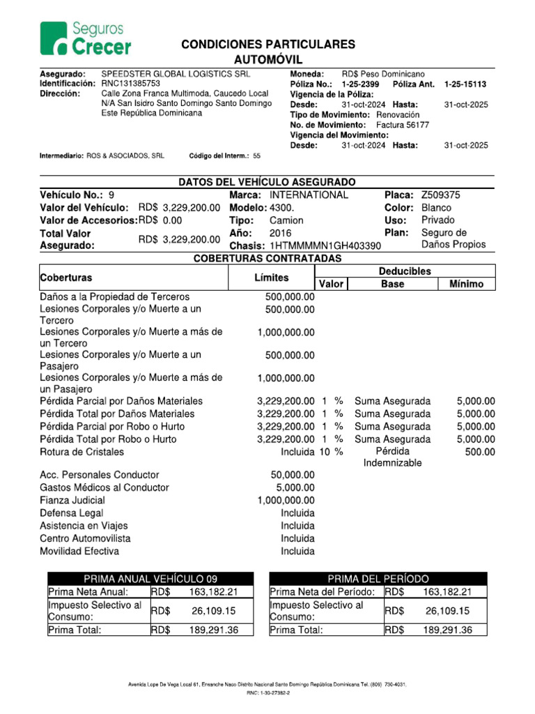 1-25-2399 FR-condiciones Particulares | PDF