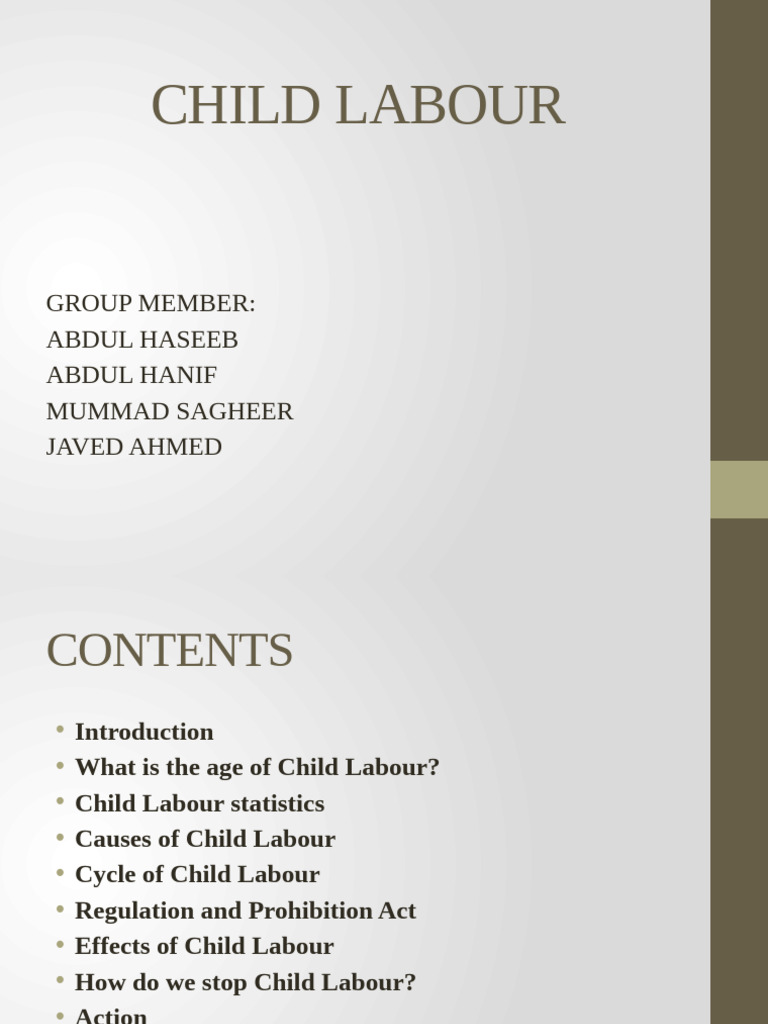 Child Labour Presentation | PDF | Child Labour | Poverty