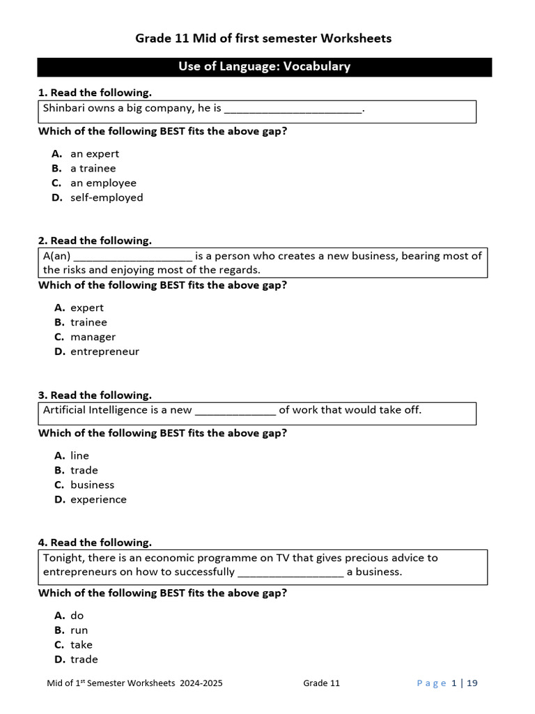 - G11 Worksheets منتصف ف1 | PDF | Tiger | Equestrianism