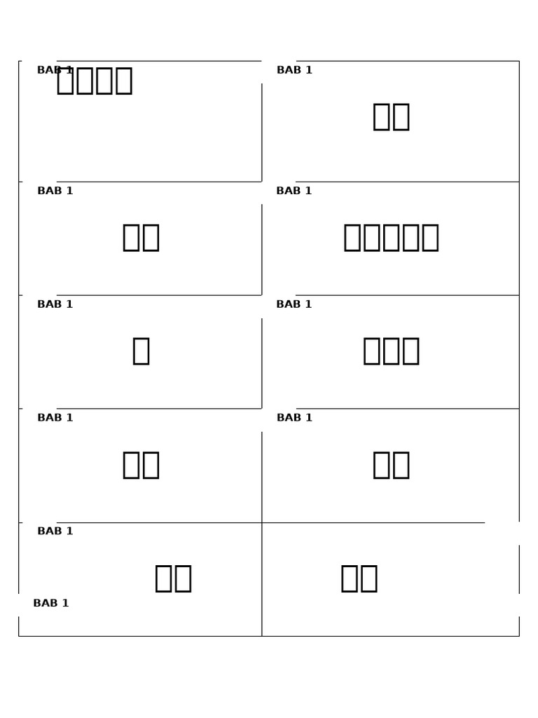 Kanji Bab 1 - 4 | PDF