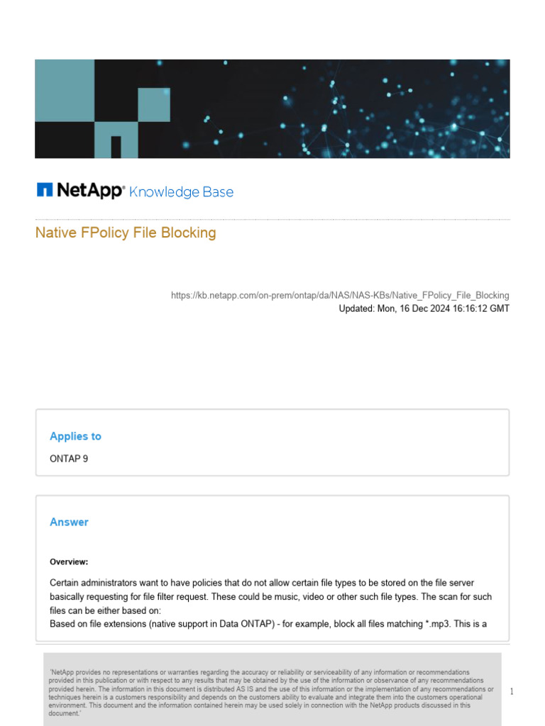 Native Fpolicy File Blocking Pdf Computer File Computing 4173