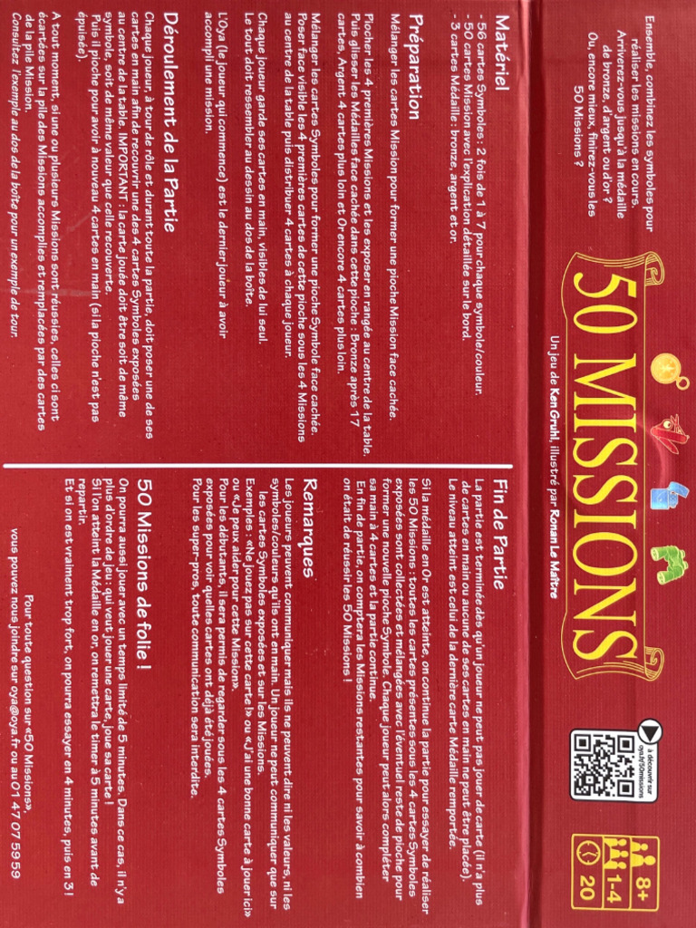 50 Missions - Règles | PDF