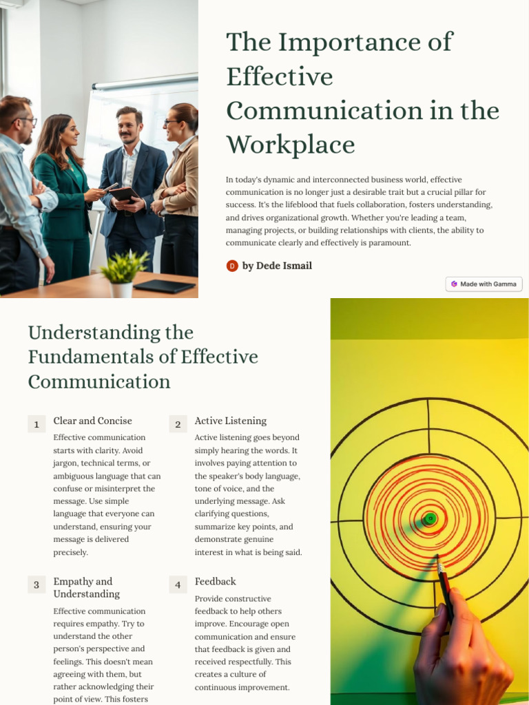 Effective Communication in the Workplace | PDF | Communication ...