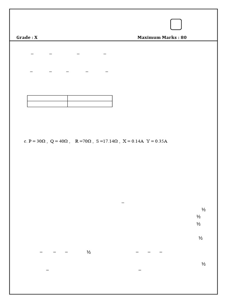 Grade X Science Exam Answer Key | PDF | Eye | Fertilisation