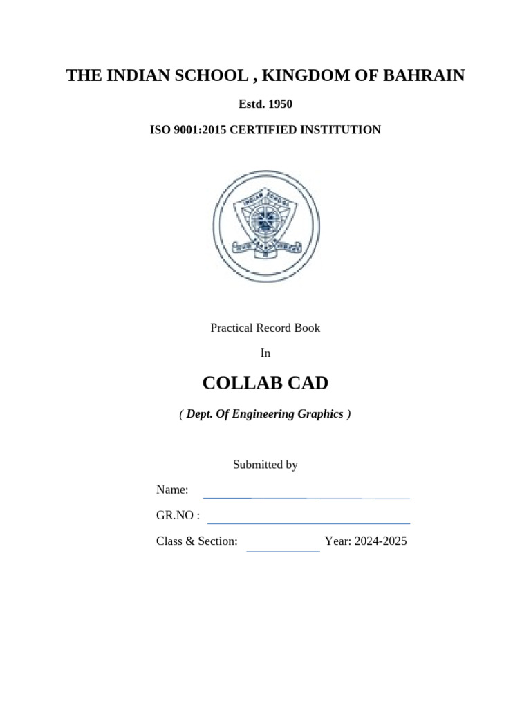 CAD Cover, Certificate and Index Pages | PDF