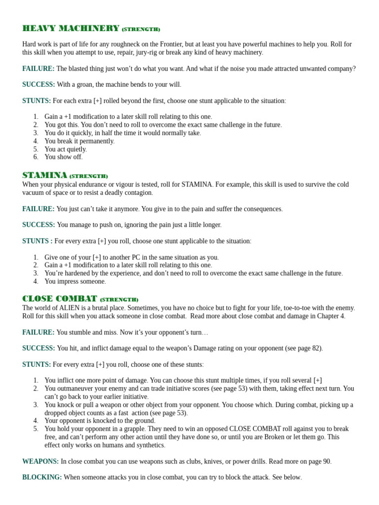 Skills Cheatsheet 240416 235825 | PDF | Ambush | Ammunition