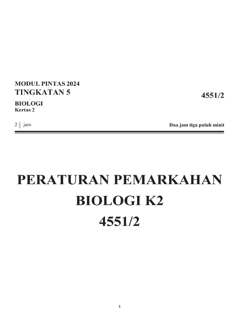 Trial Skema K2 Biologi SPM 2024 - Selangor SET 2 | PDF