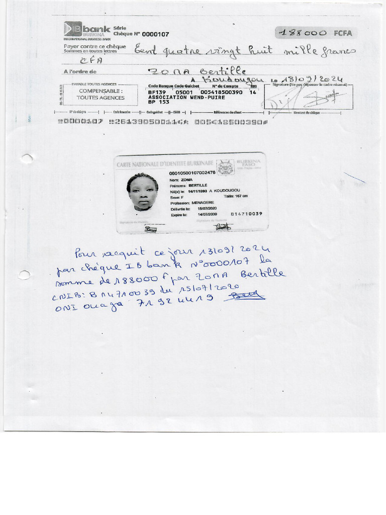 Copie Chèque Ouaga | PDF