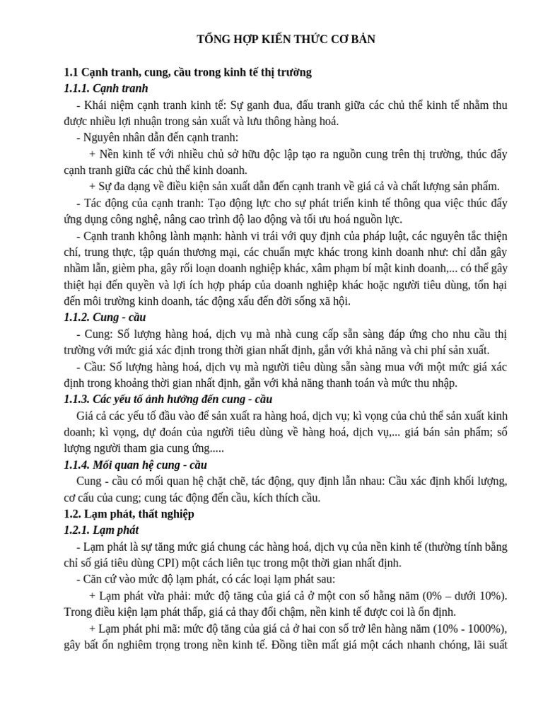 TỔNG HỢP KIẾN THỨC CƠ BẢN K11 | PDF