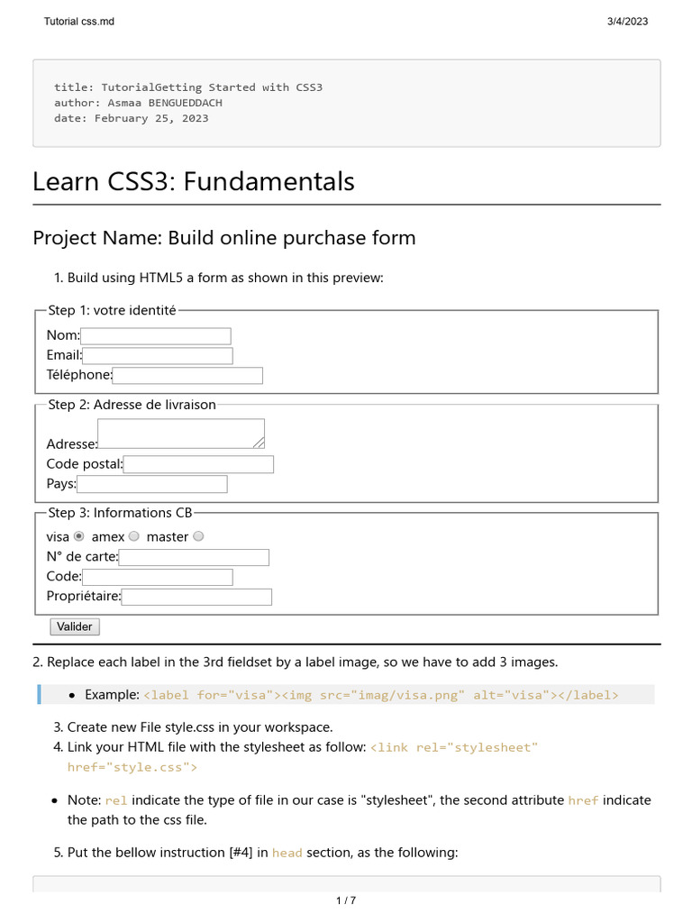 Tutorial_css | PDF | Html Element | Page Layout Tutorial_css | PDF | Html Element | Page Layout