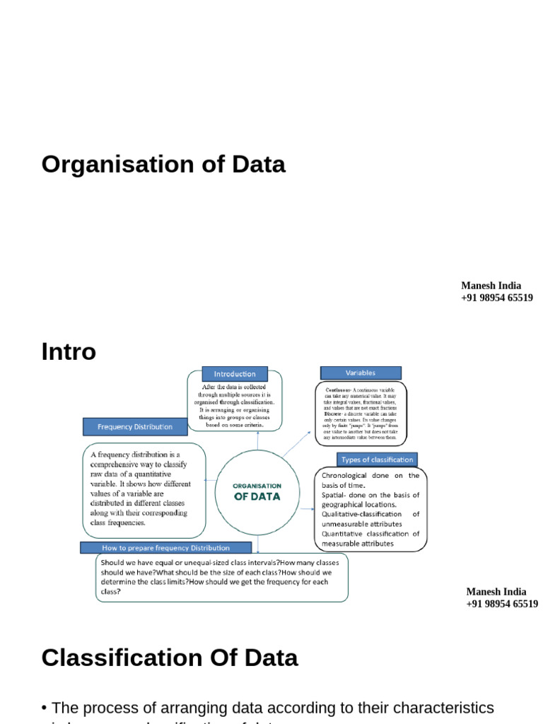 4 Organisation of Data | PDF | Data | Quantitative Research