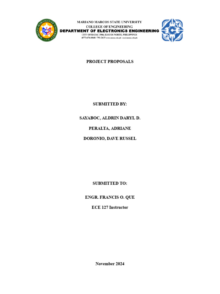 ECE127 Project Proposals | PDF | Logic Gate | Traffic