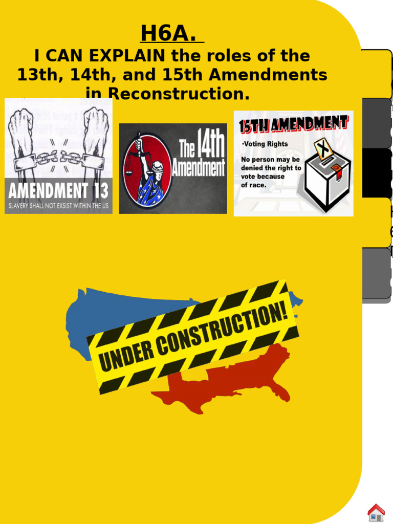 Reconstruction Amendments Explained | PDF | Thirteenth Amendment To The ...